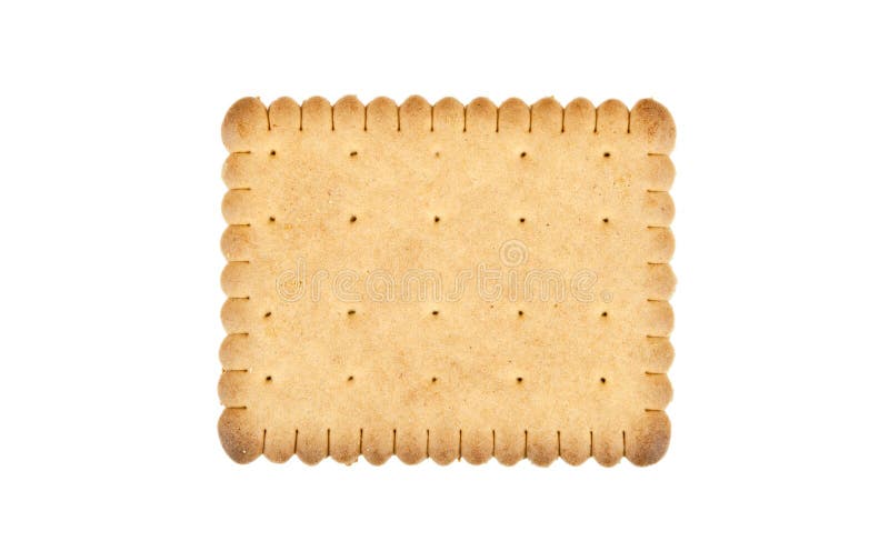 Single Biscuit On White Background Stock Photo - Image: 44275576