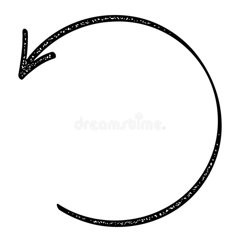 Single Black Arrow Forming a Circle Stock Vector - Illustration of ...