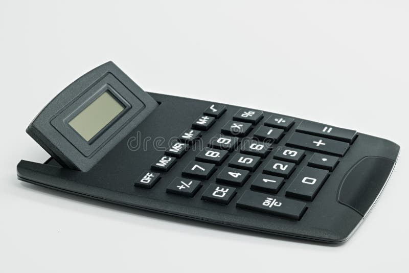Single Black Calculator with Numbered Buttons Stock Photo - Image of ...