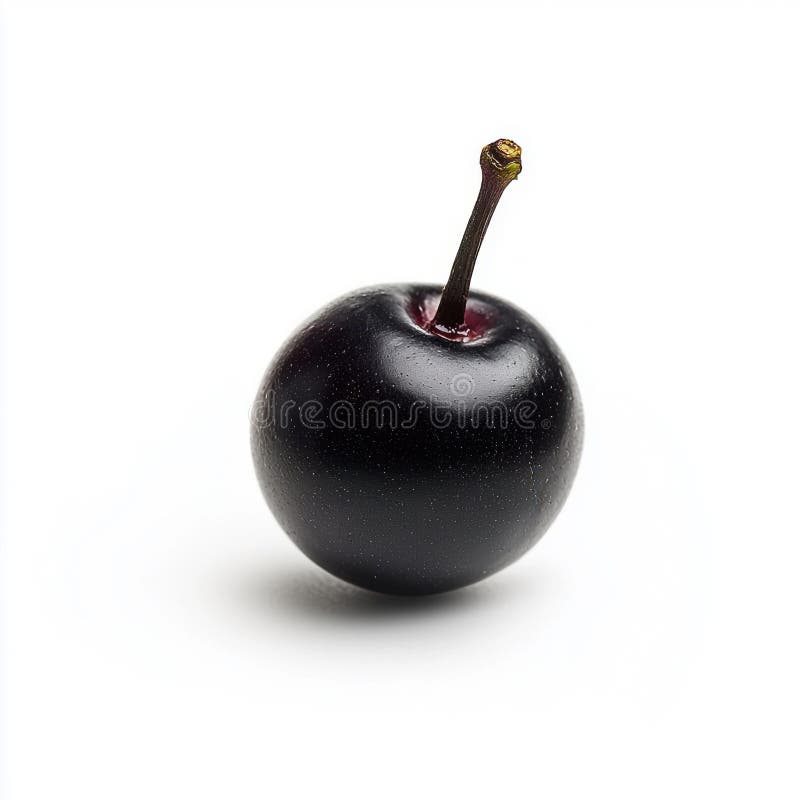 Single Black Cherry stock photo. Image of juicy, ripe - 367337700