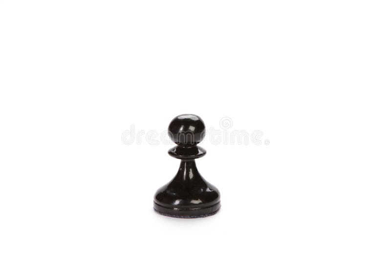 Single Black Chess Pawn Isolated on a White Background Stock Photo ...