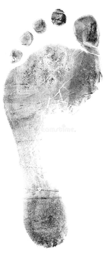 Black ink footprint stock photo. Image of impression, foot - 2597226