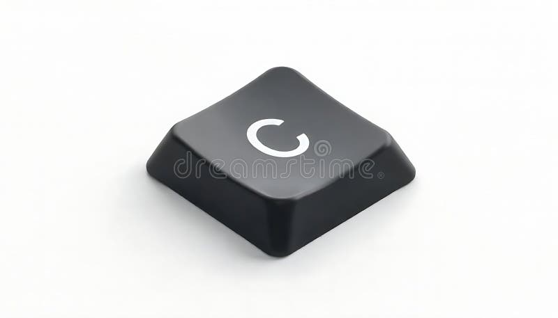 Single Black Keyboard Key "C" Stock Illustration - Illustration of ...