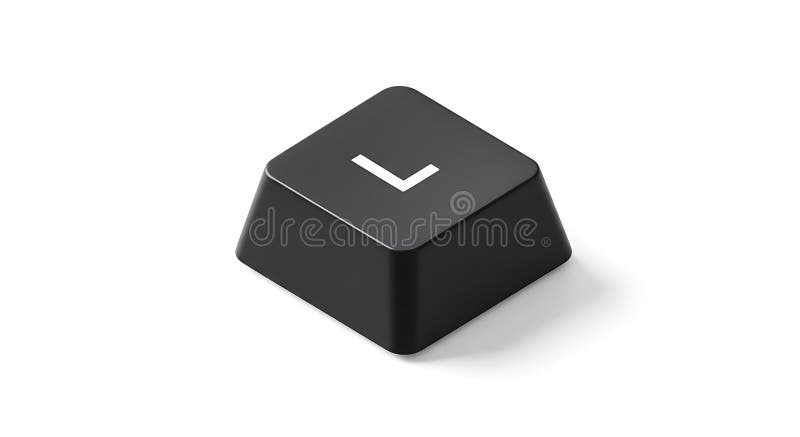 Single Black Keyboard Key: L Stock Illustration - Illustration of ...