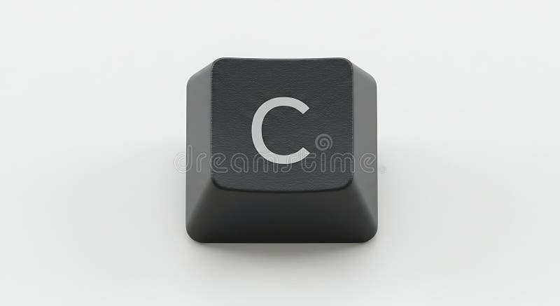 Single Black Keyboard Key with Letter C, High-Resolution Image Stock ...