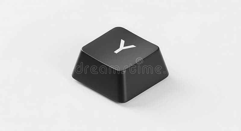 Single Black Keyboard Key - Y Stock Illustration - Illustration of ...