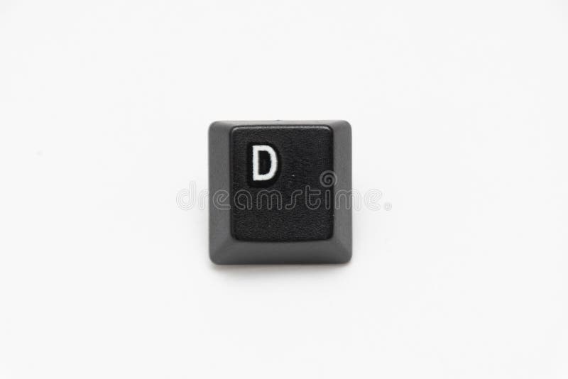 Single Black Keys of Keyboard with Different Letters D Stock Image ...