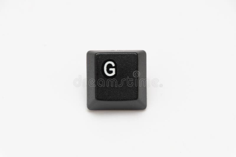 Single Black Keys of Keyboard with Different Letters G Stock Photo ...