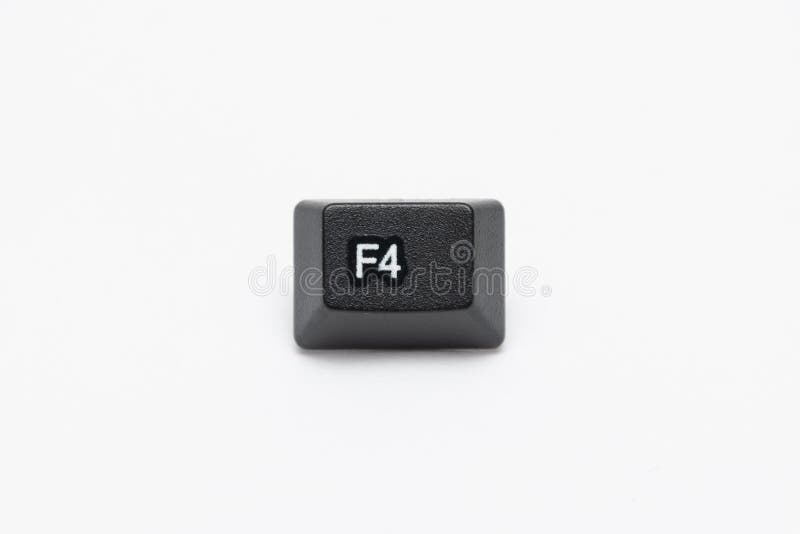 Single Black Keys of Keyboard with Different Letters F4 Stock Image ...