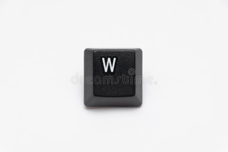 Single Black Keys Of Keyboard With Different Letters Up Arrow Stock ...