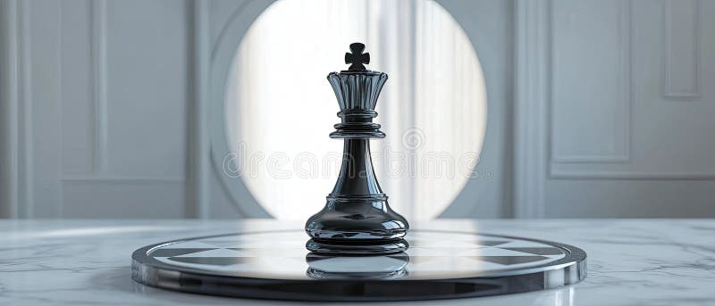 "BLACK CHESS KING on MINIMALIST MIRRORED CHESSBOARD" Stock Illustration ...