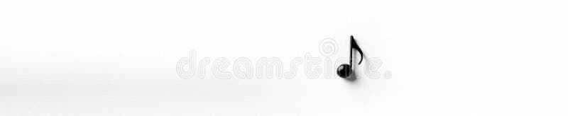 Single Black Musical Note, Stark White Backdrop, Clean, Pitch Stock ...