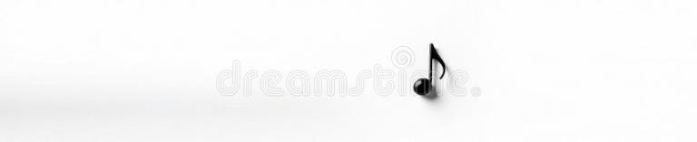 Single Black Musical Note, Stark White Backdrop, Clean, Pitch Stock ...