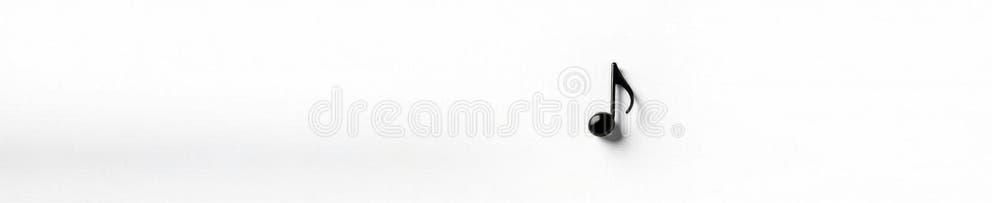 Single Black Musical Note, Stark White Backdrop, Clean, Pitch Stock ...