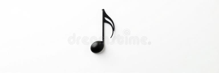 Single Black Musical Note, Stark White Backdrop, Clef, Minimalist Stock ...