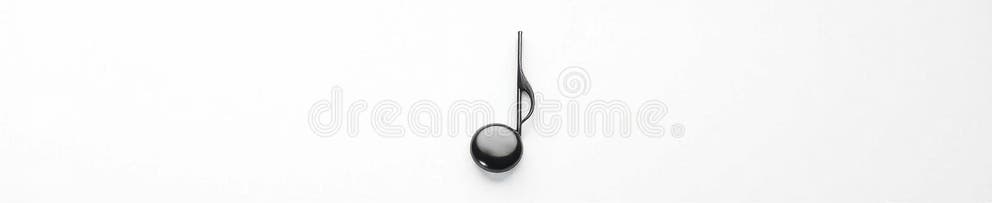 Single Black Musical Note, Stark White Backdrop, Rhythm, Monochrome ...