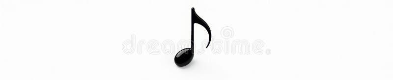 Single Black Musical Note, Stark White Backdrop, Black, Score, Musical ...