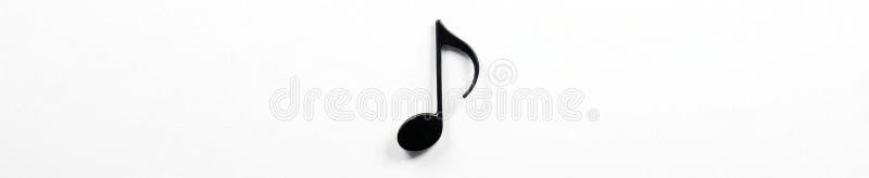 Single Black Musical Note, Stark White Backdrop, Silence, Beat Stock ...