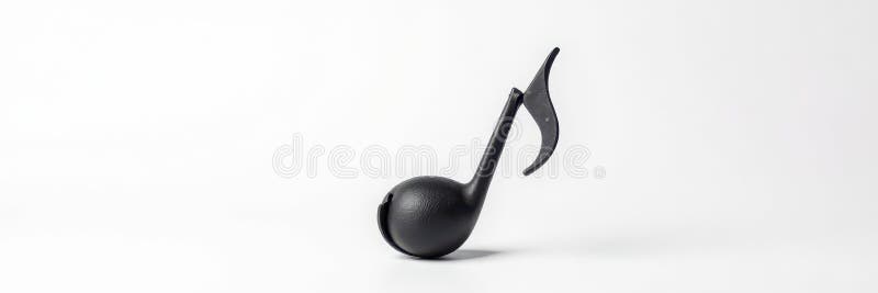 Single Black Musical Note, Stark White Backdrop, Symbol, Rhythm ...