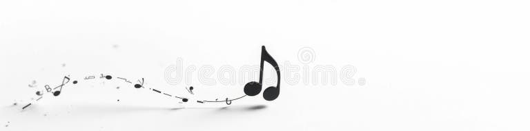 Single Black Musical Note, Stark White Background, Musical, Clean, Clef ...