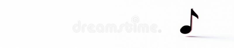 Single Black Musical Note, Stark White Background, Graphic, Clef Stock ...