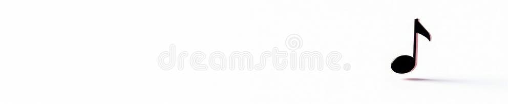 Single Black Musical Note, Stark White Background, Graphic, Clef Stock ...