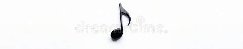 Single Black Musical Note, Stark White Background, Symbol, Rhythm ...