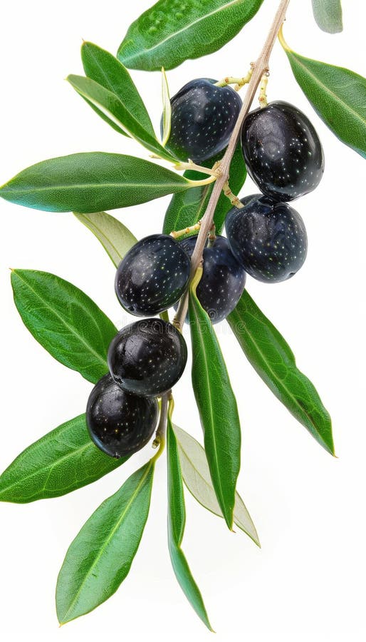 Single Black Olive Isolated on White Background for Versatile Use in ...