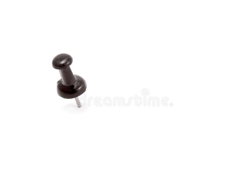 Single black push-pin stock photo. Image of board, tack - 15538322