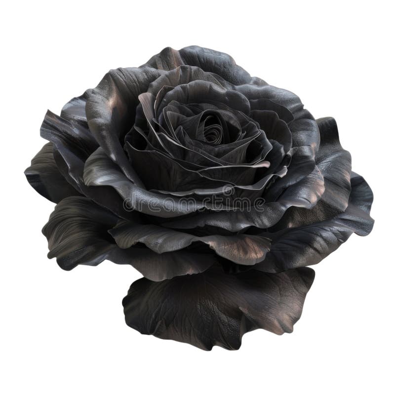 A Single Black Rose with Delicate Petals Stock Photo - Illustration of ...