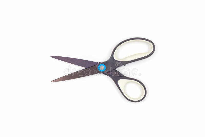 Single Black Steel Scissors. Stock Image - Image of tool, isolated ...