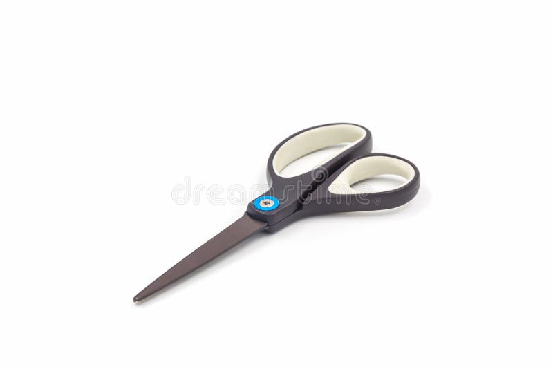 Single Black Steel Scissors. Stock Photo - Image of iron, plastic ...