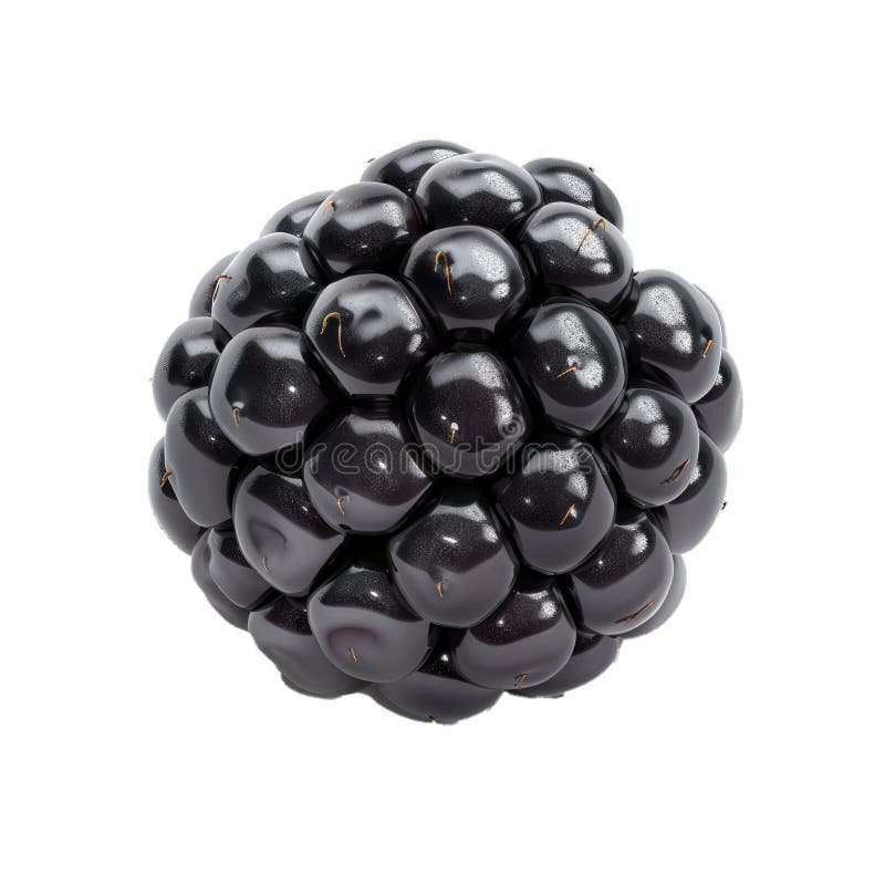 Single Blackberry Isolated on a White Background Stock Illustration ...