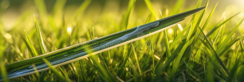 Single Blade of Grass Photo Realistic Illustration - Generative AI ...