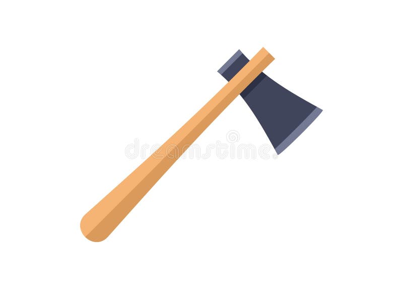 Single Bladed Axe. Simple Flat Illustration. Stock Vector ...