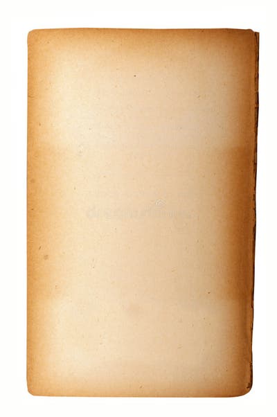Single Blank Page from an Ancient Paperback Book Stock Photo - Image of ...