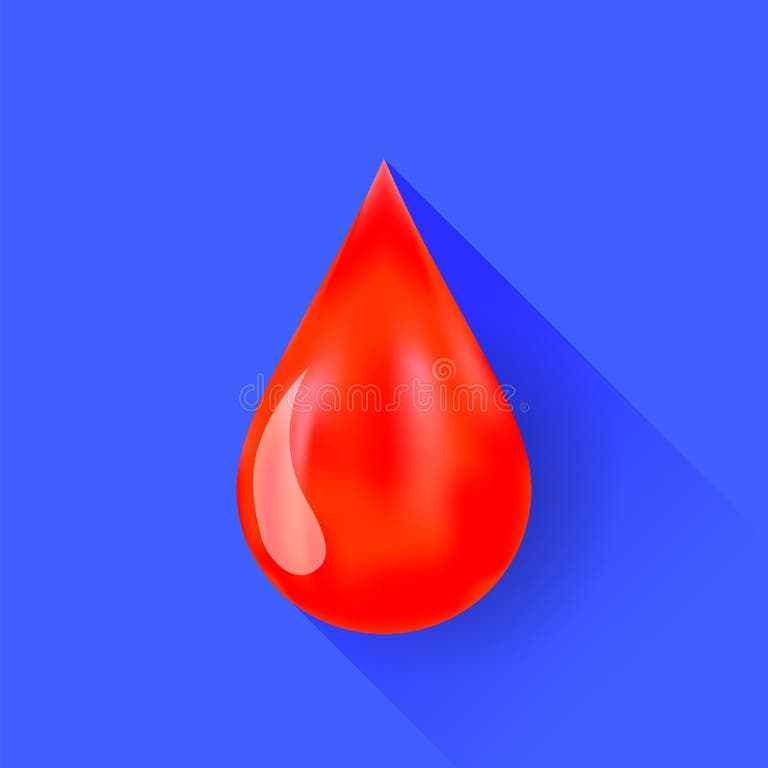 Single Blood Drop stock vector. Illustration of fluid - 91687516