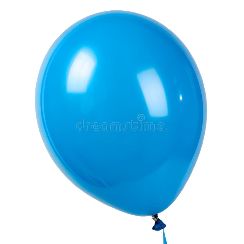Single Blue Balloon Isolated on White Background Stock Illustration ...