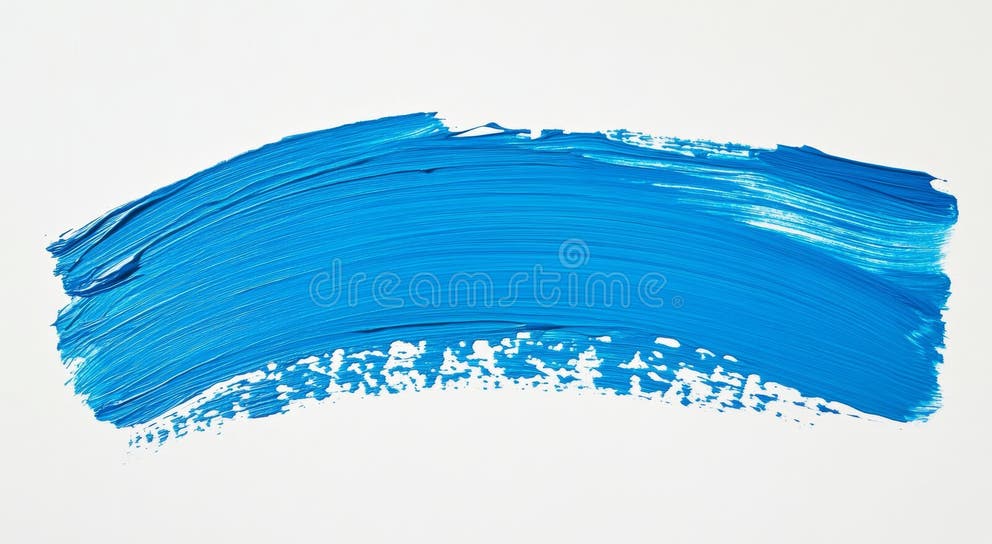 A Single Blue Brushstroke on a Plain Background, Serving As a Creative ...