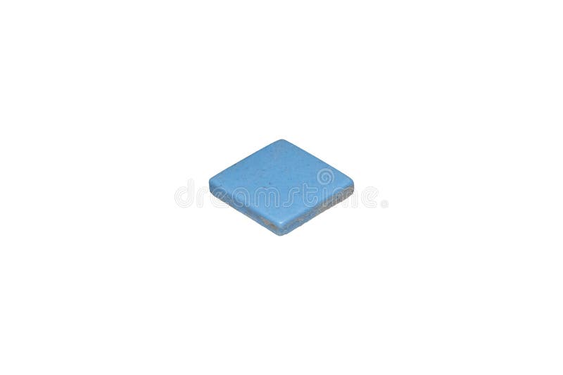 A Single Blue Ceramic Mosaic Tile is Isolated Stock Illustration ...