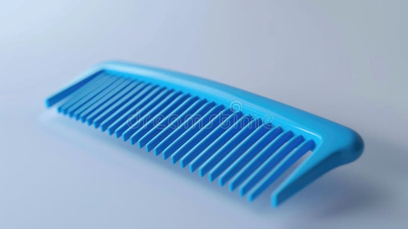 A Single Blue Comb Resting on a Table Surface, Ready for Use Stock ...