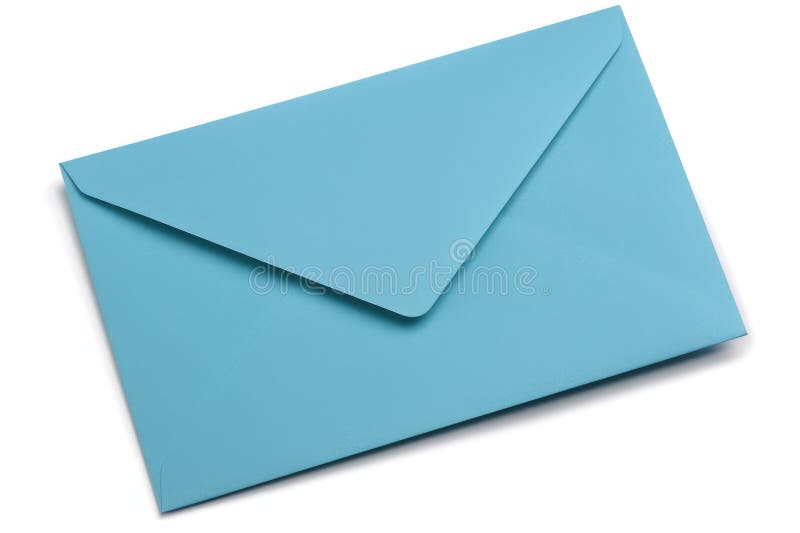 A Single Blue Envelope Sitting on a Clean White Background, Perfect for ...