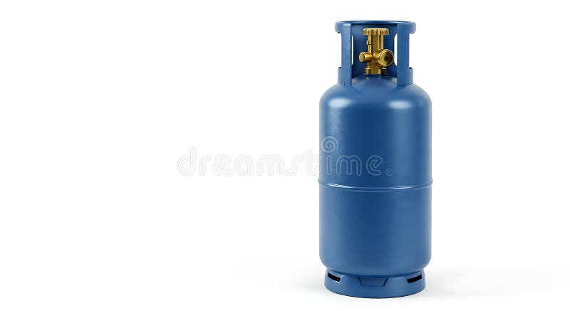 A Single Blue Gas Cylinder on a White Background - Generated Using Ai ...