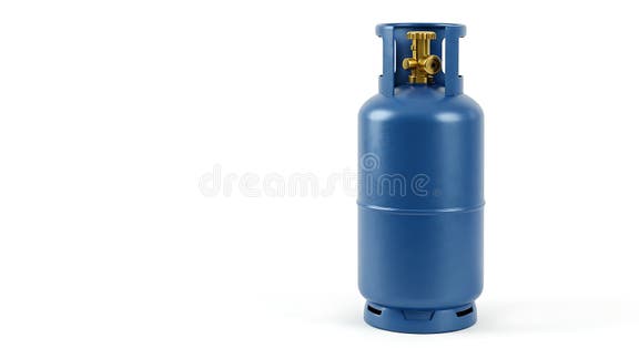 A Single Blue Gas Cylinder on a White Background - Generated Using Ai ...