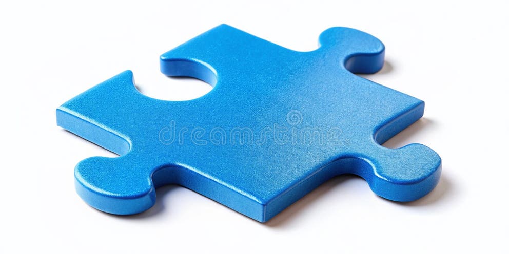Single Blue Jigsaw Puzzle Piece a Visual Representation of ...
