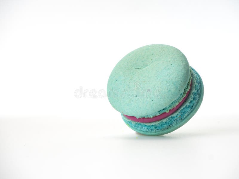 Single Blue Macaroon On The White Stock Image - Image of business ...