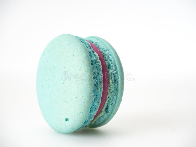 Single Blue Macaroon On The White Stock Image - Image of business ...