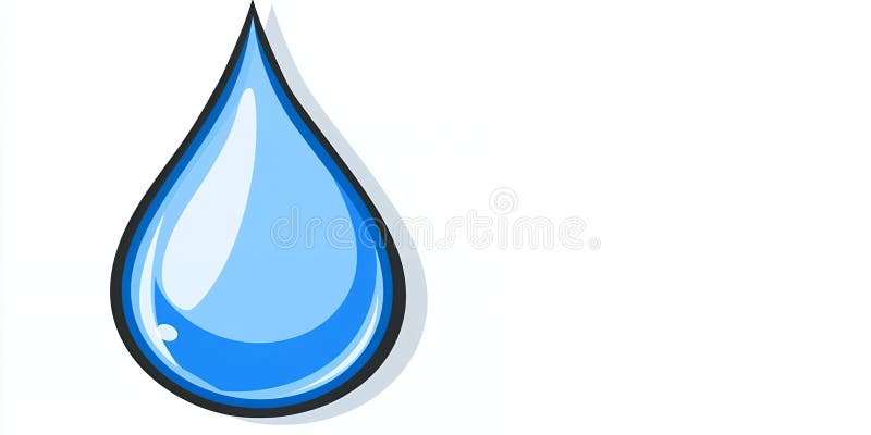 A single blue raindrop stock illustration. Illustration of rain - 355564708