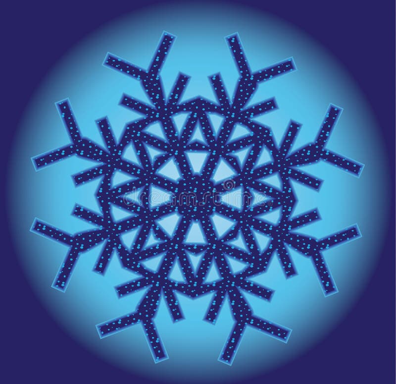 Single Blue Snowflake stock vector. Illustration of vector - 83341788