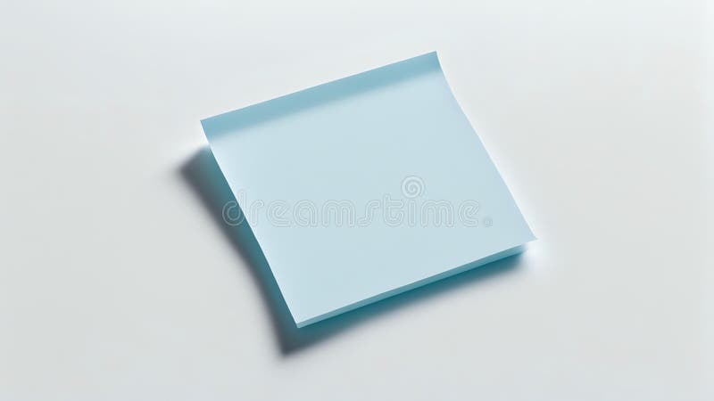 A Single Blue Sticky Note on a Plain Background, Simple and Minimalist ...